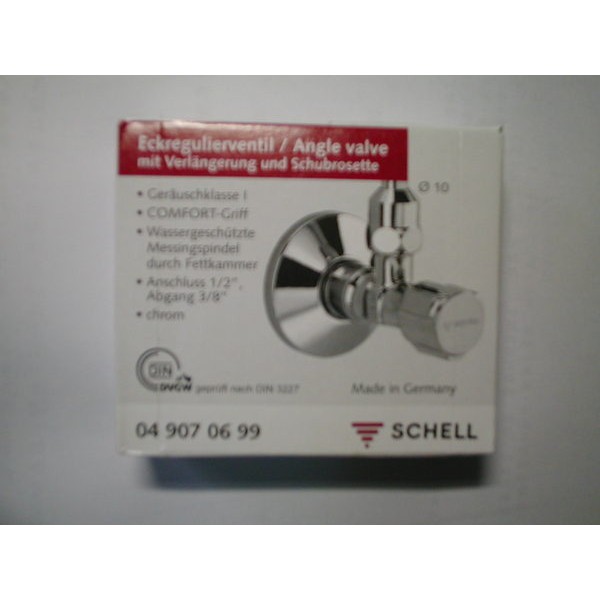 【衛浴的醫院】 德國原裝 schell 馬桶.臉盆龍頭專用三角凡爾 049070699 四分進水 三分出水 F-001 | 蝦皮購物