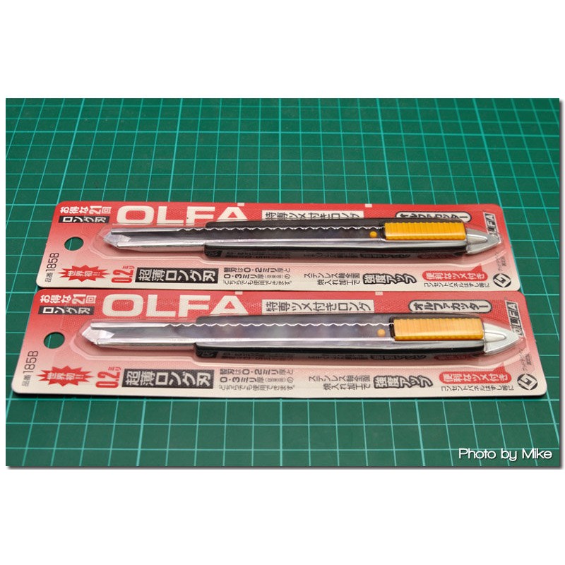 《Hi-Bookstore》OLFA 185B 日本 超長超銳利美工刀 0.2mm超薄黑刃 G-MARK大賞 包膜用 | 蝦皮購物