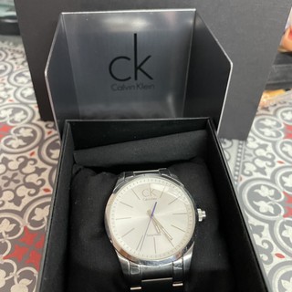 Calvin Klein CK 白色鋼帶CK經典LOGO男錶(K2241120) | 蝦皮購物