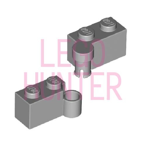 LEGO 樂高 3830+3831 淺灰 活動轉軸磚 Hinge Brick 1x4 6011459 4211461 | 蝦皮購物