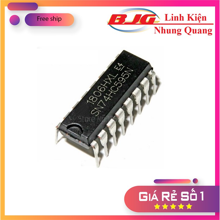 Ic SN74HC595 DIP-16 (74HC595N 74595) | 蝦皮購物