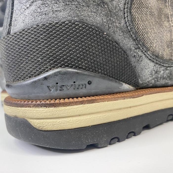 VISVIM SERRA BOOTS 黑 靴 仿舊 裂紋皮革 異材質拼接 黃金大底 絕版逸品 US8.5 二手美品 | 蝦皮購物