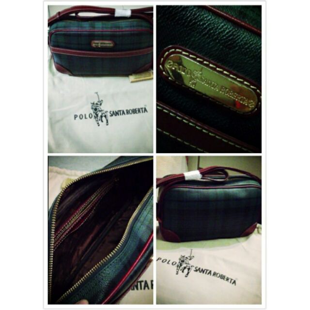 Polo Santa Roberta 綠格記者包 | 蝦皮購物