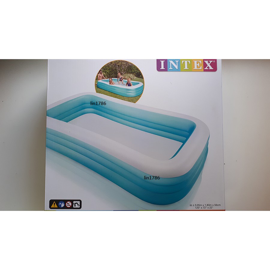 INTEX 原廠 58484長方形藍色充氣兒童游泳池 幼兒遊戲球池 兒童玩水池(免費檢修 瑕疵換新品) | 蝦皮購物