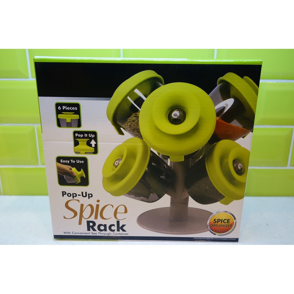 全新 Pop Up Spice Rack 樹狀彈出式6盒調味罐收納架套裝 調味罐/收納罐 | 蝦皮購物