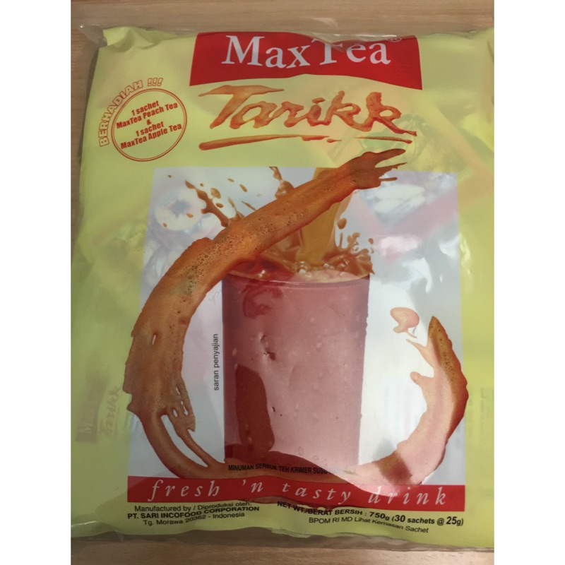（現貨）印尼拉茶 Max Tea Tarikk 1包30入 | 蝦皮購物
