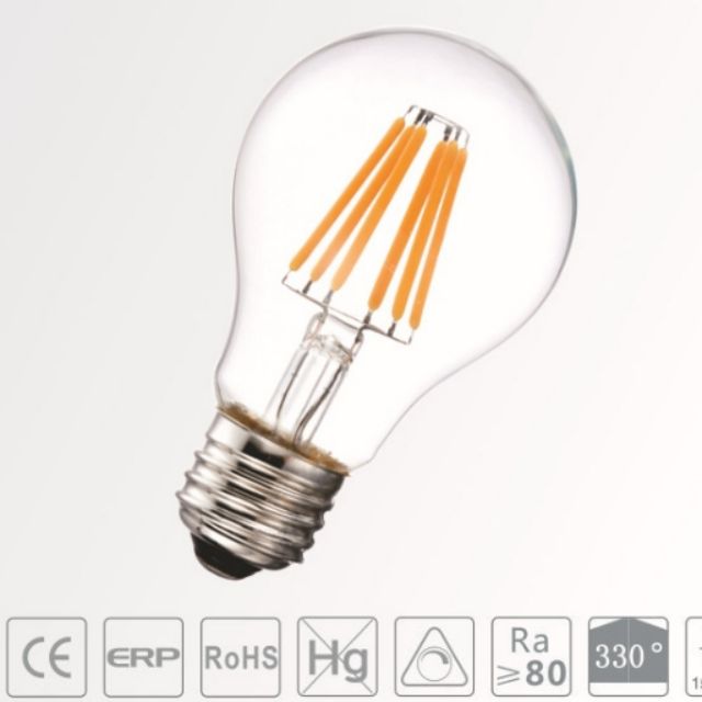 工業風loft愛迪生LED A60灯泡LED烏絲灯泡6w2700K LED A19燈絲灯泡超亮6w | 蝦皮購物