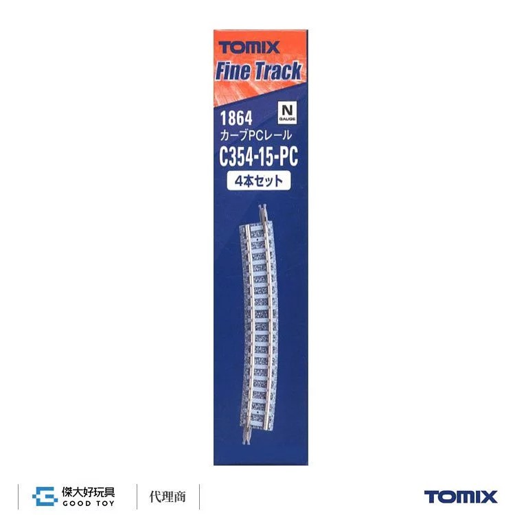 TOMIX 1864 PC彎軌 C354-15-PC (F) (4入) PC枕 | 蝦皮購物