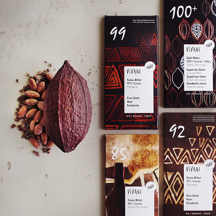 Vivani 德國精選85% 92% 99% 100%黑巧克力片(80g) | 蝦皮購物