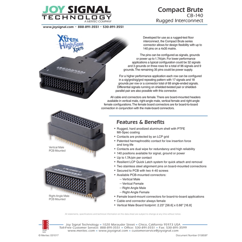 美製 Joy Signal CB-140 to CB-140 cable assembly 1.2 meter-DC免運 | 蝦皮購物