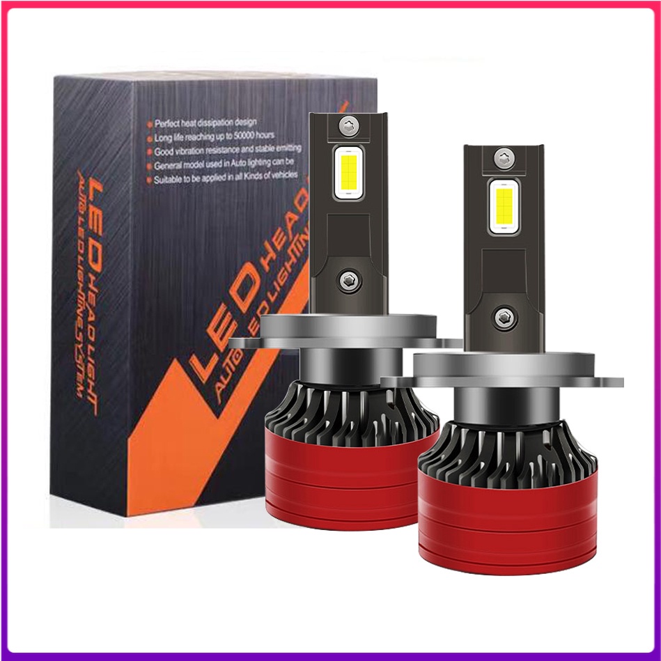 2pcs H7 H4 LED 20000LM 大燈 3570 芯片 LED H1 H11 H8 H9 9005 9006 | 蝦皮購物