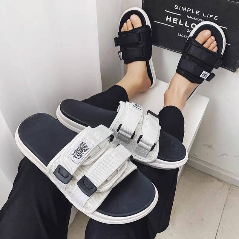 azaz【大量現貨當天出】拖鞋情侶款 潮isn 夏季外穿沙灘運動涼拖鞋 時尚韓版網紅爆款厚底 防滑潮牌一字拖！熱銷款 | 蝦皮購物