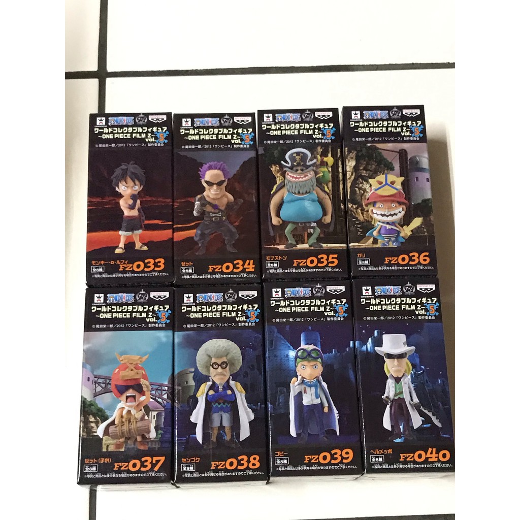 《潮流本舖》代理版 海賊王 景品 WCF 劇場版 FILM Z VOL.5 魯夫 Z上將 莫布斯通 卡里 8款 | 蝦皮購物
