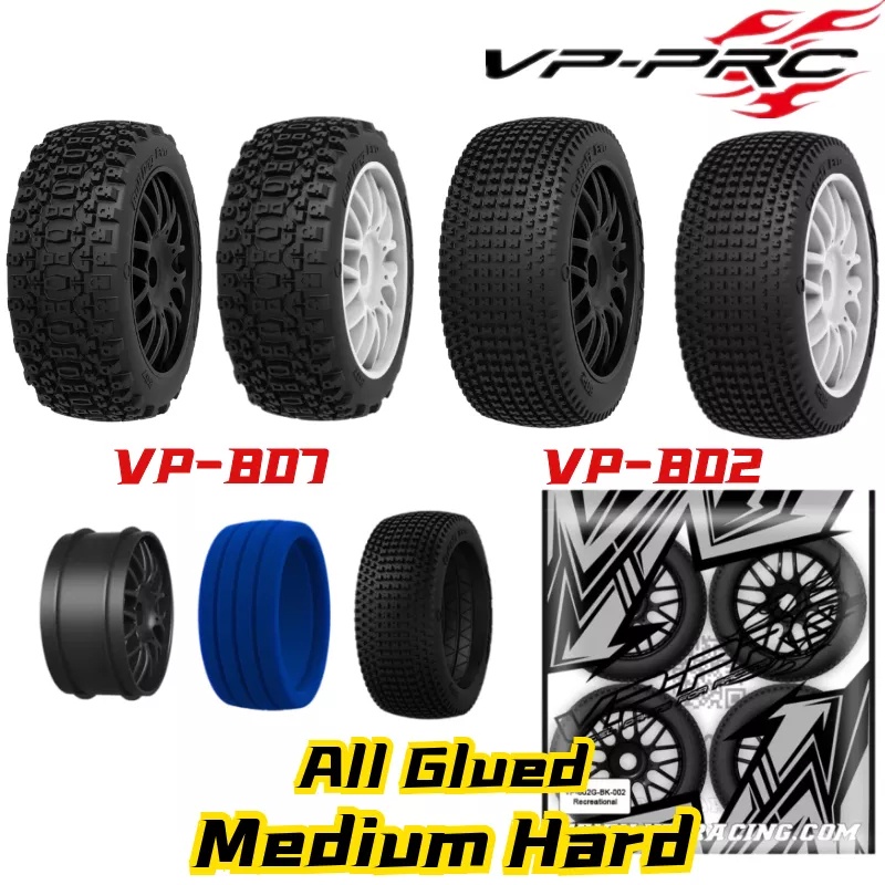 超值一車份VP PRO 802/807 新款1/8 越野拉力短卡 已粘合 17mm結合器娛樂練習輪胎 大丁小丁胎紋 | 蝦皮購物