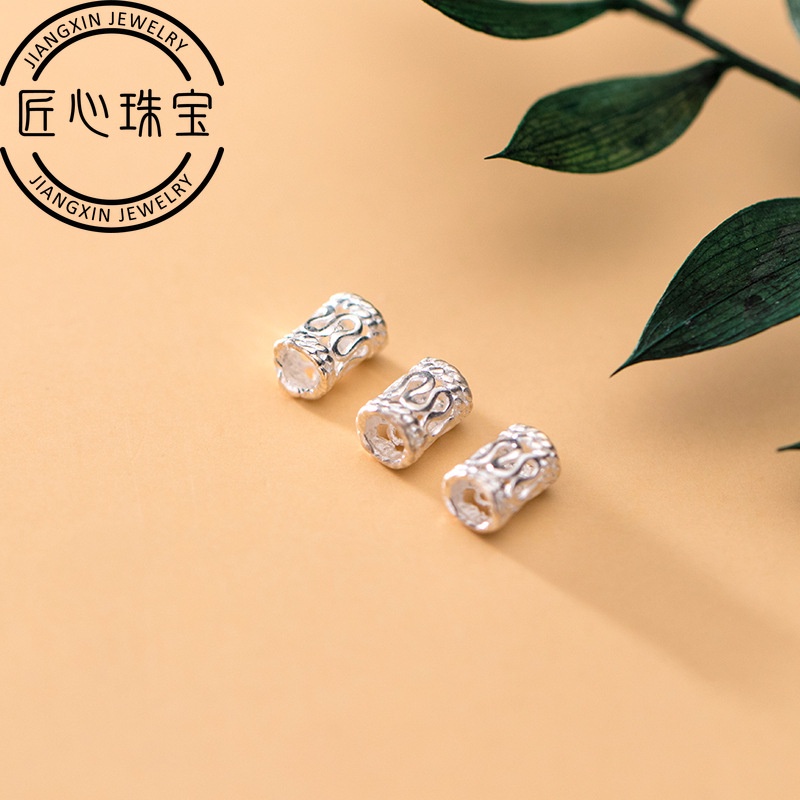 「匠心·DIY純銀隔珠」S925素銀 4MM鏤空短管 間隔珠 串珠 小直管 手工DIY飾品配件 S0799 | 蝦皮購物