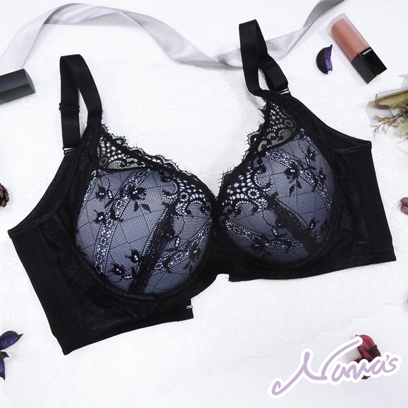 【露娜斯Nunas】蜜戀裸紗 咖啡紗深V防副乳 BC罩杯 機能內衣 U8163 台灣製 | 蝦皮購物