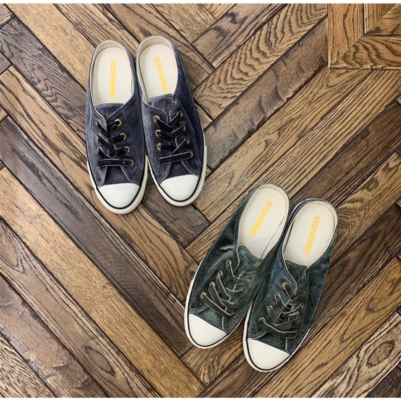[近全新]日本限定 Converse ALL STAR S VELVET MULE OX 懶人鞋 | 蝦皮購物