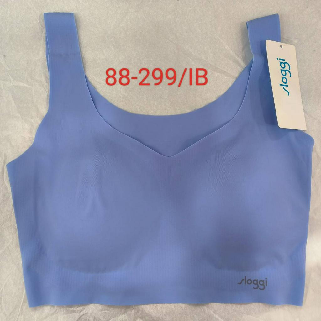 sloggi ZERO FEEL TOP零感系列無鋼圈高圓小V領背心式內衣 ｜88-299 藍色地中海 | 蝦皮購物