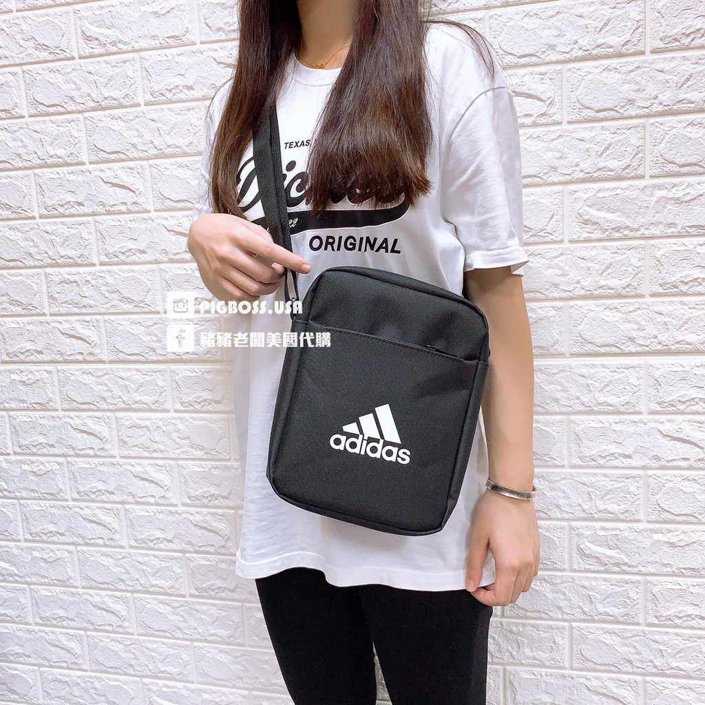 【豬豬老闆】ADIDAS TRAINING ORGANIZER 黑 LOGO 斜背包 肩背包 ED6877 H30336 | 蝦皮購物