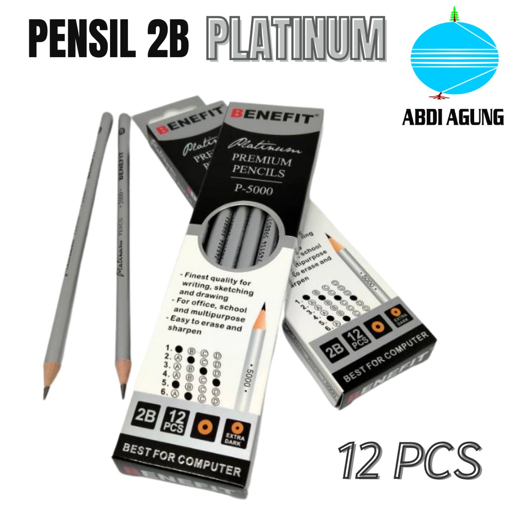 Benefit Platinum P-5000 2B 鉛筆含 12 支 | 蝦皮購物