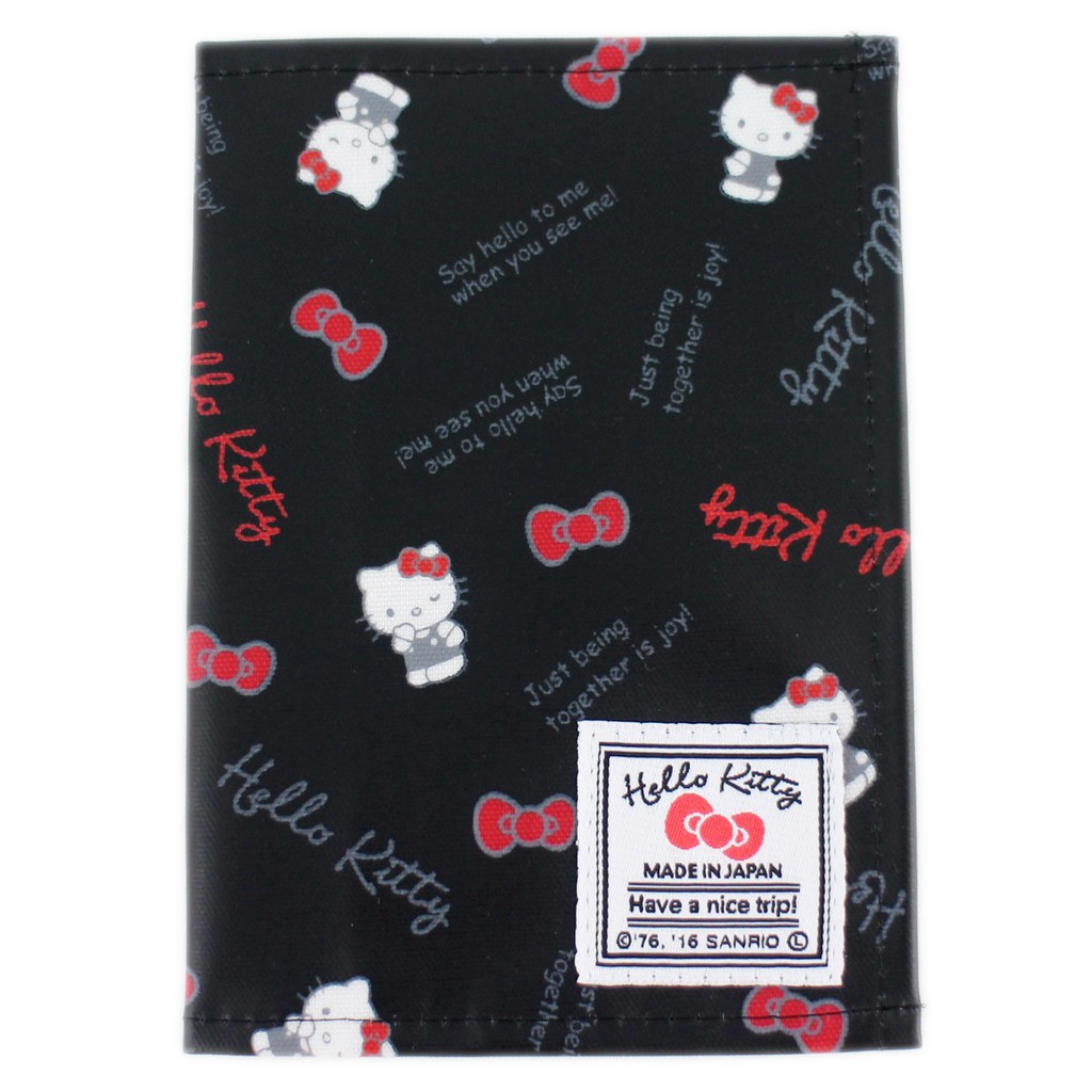 卡漫城 - 特價399 Hello Kitty 防水 護照套 滿版黑底 ㊣版 日本製 雙面圖 收納本 凱蒂貓 保護套 | 蝦皮購物