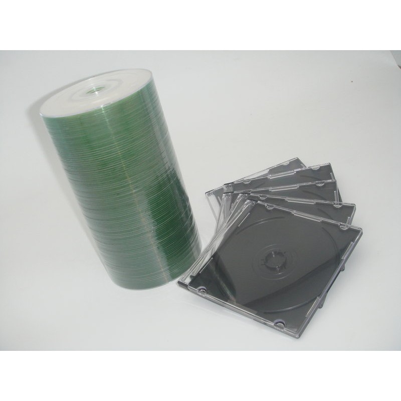 【台灣製造】100組-數位影像 8CM 可印式 CD-R 24X 小光碟+8CM黑底CD殼/小光碟盒 | 蝦皮購物