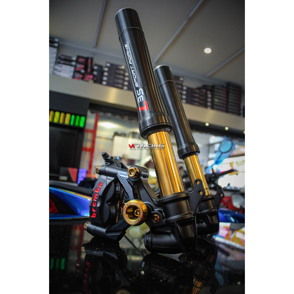 【炫富精品】鯊魚工廠 L35/XT35 倒叉專用 POSH 鈦合金 螺絲組/卡鉗/土除支架/輪芯/防倒球/黑金配色 | 蝦皮購物