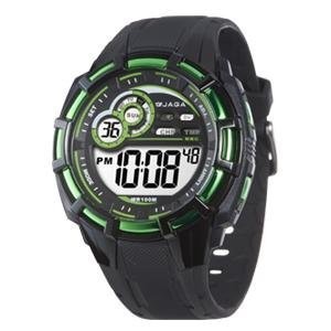 JAGA M997-AC(黑綠) 兩地時間 藍色夜光 倒數計時 日常防水 | 蝦皮購物