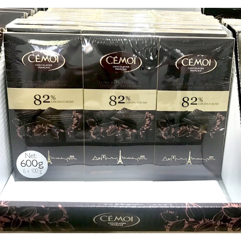 Costco好市多 CÉMOI 82% 黑巧克力 100g x 6入 dark chocolate | 蝦皮購物