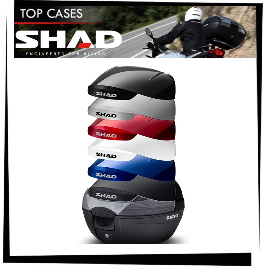 【TL機車雜貨店】西班牙夏德SHAD SH-33 SH 33 行李箱烤漆上蓋+SH33 後靠背 | 蝦皮購物