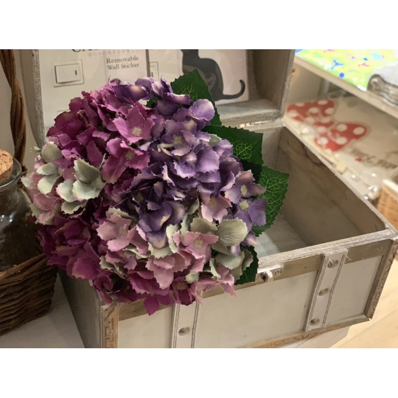 *黑頭小羊雜貨小舖*日本帶回zakka~超美的鄉村風/法式風格雜貨風CT觸媒繡球花/紫陽花人造花束～（紫色）客訂勿下單 | 蝦皮購物