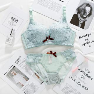 【vigny Core】〖套裝〗 現貨 特價 限時免運 無痕無鋼圈內衣性感蕾絲花邊女士聚攏調整型加厚文胸套裝 | 蝦皮購物