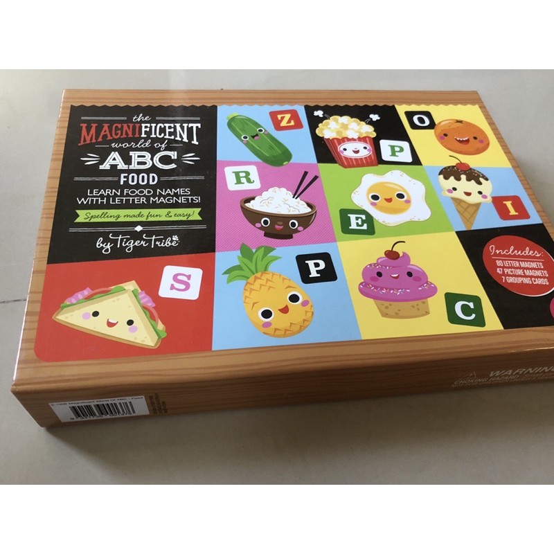 幼兒英語教具 The Magnificent World of ABC-Food 食物英語磁鐵書 | 蝦皮購物