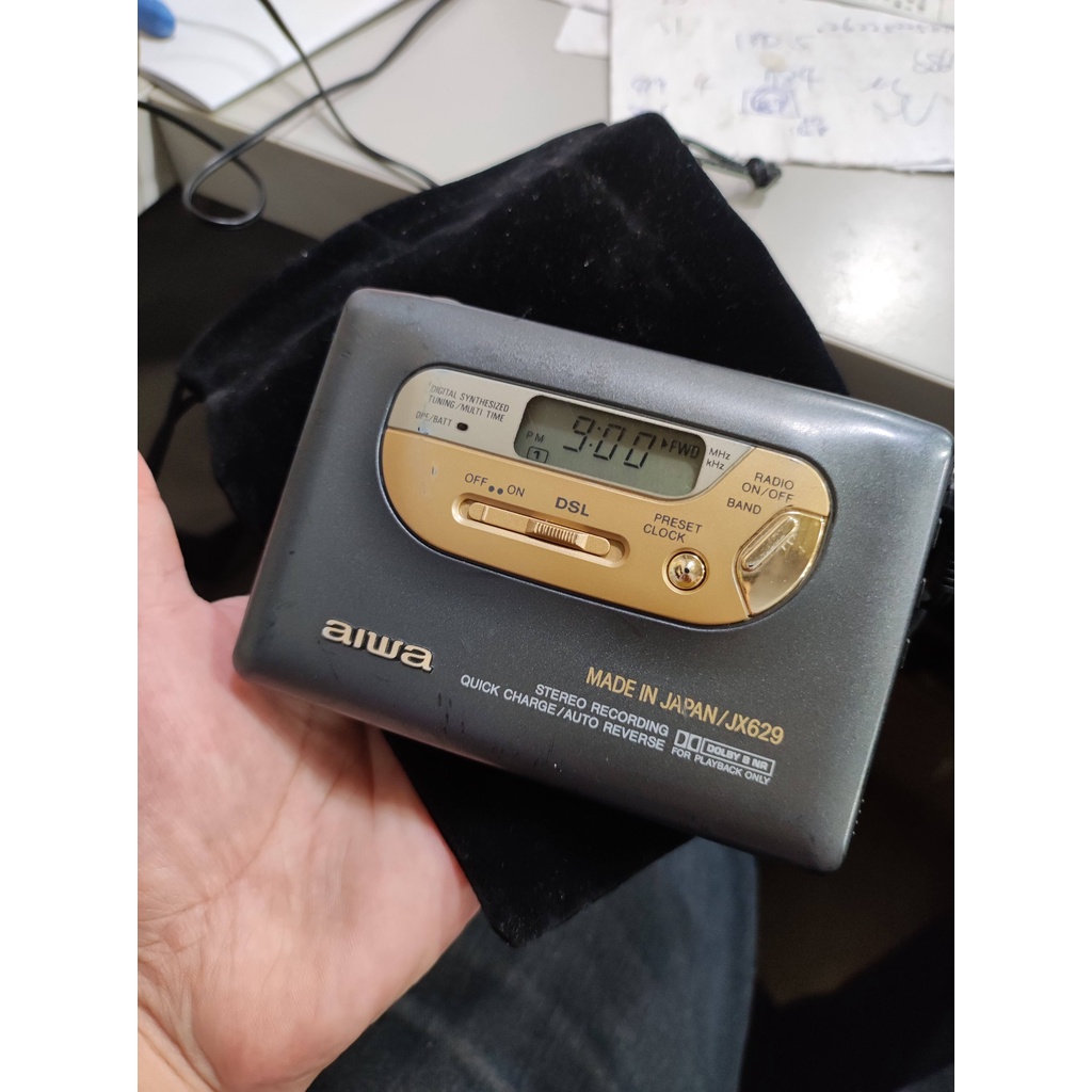 功能正常 愛華 AIWA 錄音帶 卡帶 隨身聽 JX629 日製 附絨布保護袋 耳機 附訂製電池*1 | 蝦皮購物