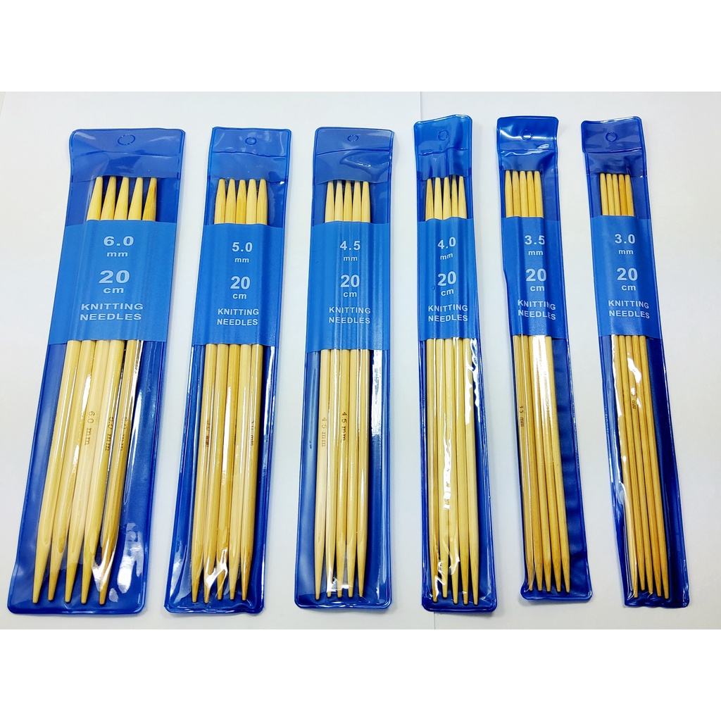 五本短竹棒針（針長20公分），（2.0mm ～ 6.0mm等9種尺寸）【每付5支】 | 蝦皮購物