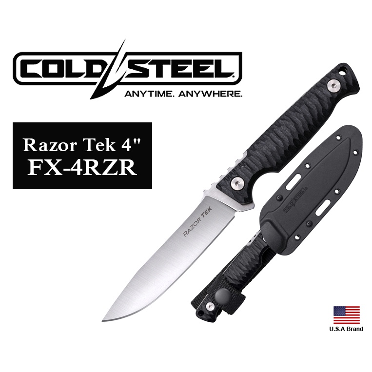 美國Cold Steel冷鋼直刀Razor Tek系列4吋4116鋼刀刃GFN握柄附刀鞘【CSFX4RZR】 | 蝦皮購物