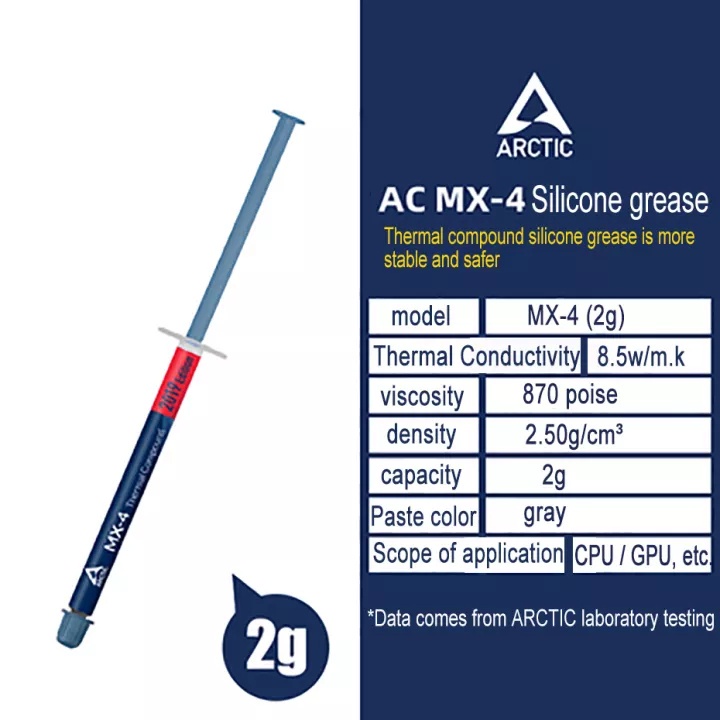 Arctic MX-4 2g 4g 4g 8g 20g MX4 處理器 CPU Cooler 散熱風扇導熱油脂 VGA | 蝦皮購物
