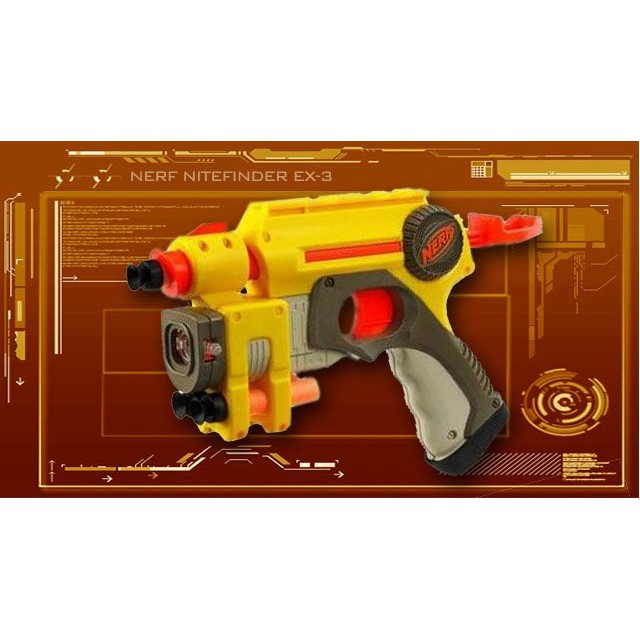 新亮點！經典夜襲 Nerf Nite Finder EX-3 裸裝 新亮點 | 蝦皮購物