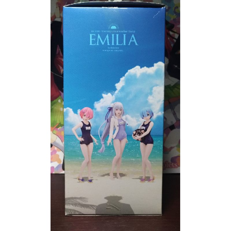 日版SEGA，RE0 從零開始的異世界生活，愛蜜莉雅 雷姆 泳裝 死庫水 校園 泳裝 沙灘 景品 模型 公仔 正版 | 蝦皮購物