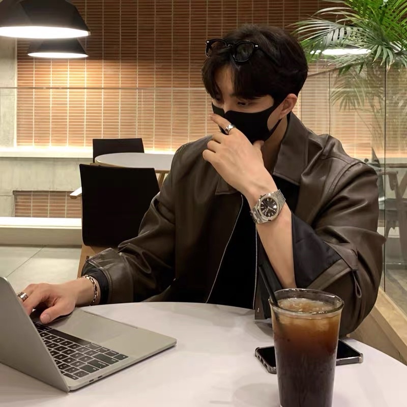 CLO.studio｜預+現｜男款｜高級感卡其皮外套 (2488) | 蝦皮購物