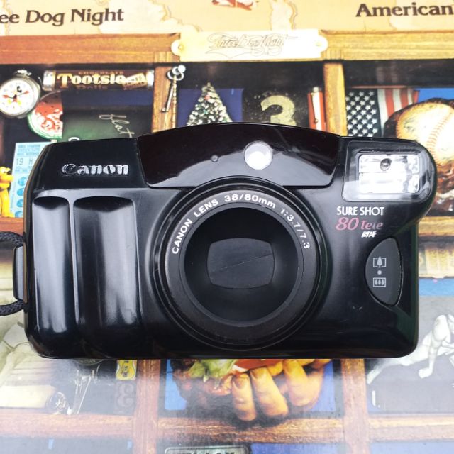 已售出 日本製造 CANON 美版 SURE SHOT 80 TELE 雙段式變焦 全自動底片相機 傻瓜相機 功能正常 | 蝦皮購物