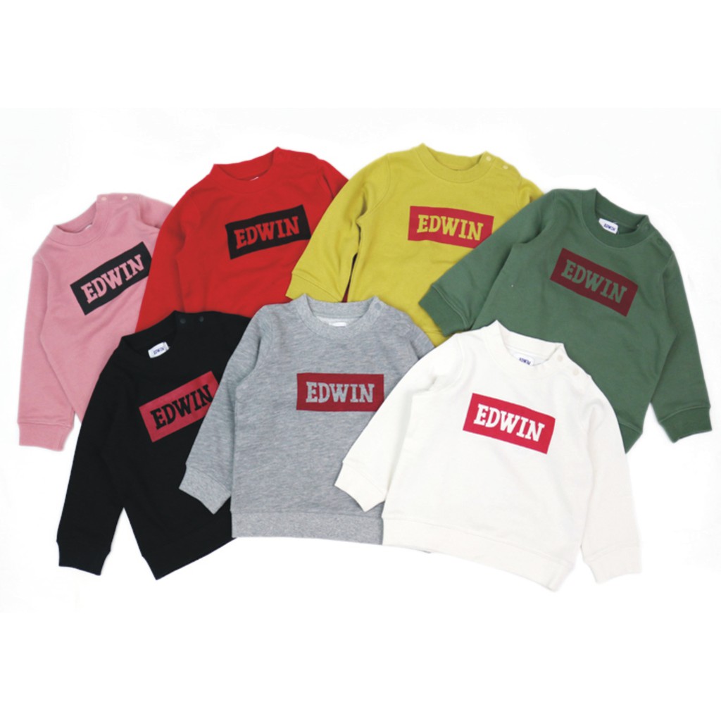 ADOBEU.S. 日本購入 EDWIN LOGO大學T 男童 童裝 綠(右上) 120cm 愛德恩 磨毛內裡 | 蝦皮購物