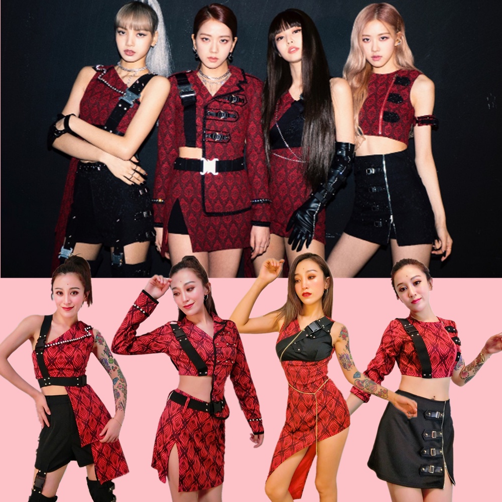Blackpink Jennie Lisa Rose Jisoo Singer's Jazz舞台裝打歌服女生演出服 | 蝦皮購物