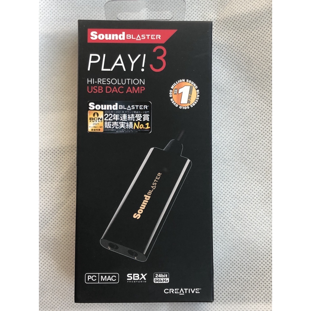 創新 CREATIVE Sound Blaster PLAY! 3 USB DAC放大器和外置音效卡 | 蝦皮購物