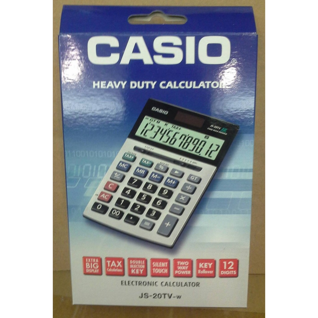 【喜得利商行】CASIO/JS-20TV/卡西歐/大字幕大螢幕/12位數/桌上型計算機 | 蝦皮購物