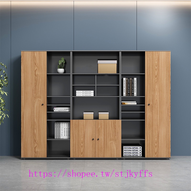 最低價 木質文件櫃 辦公室資料櫃 儲物櫃 帶鎖辦公家具 書櫃 展示櫃子 背景高櫃 | 蝦皮購物