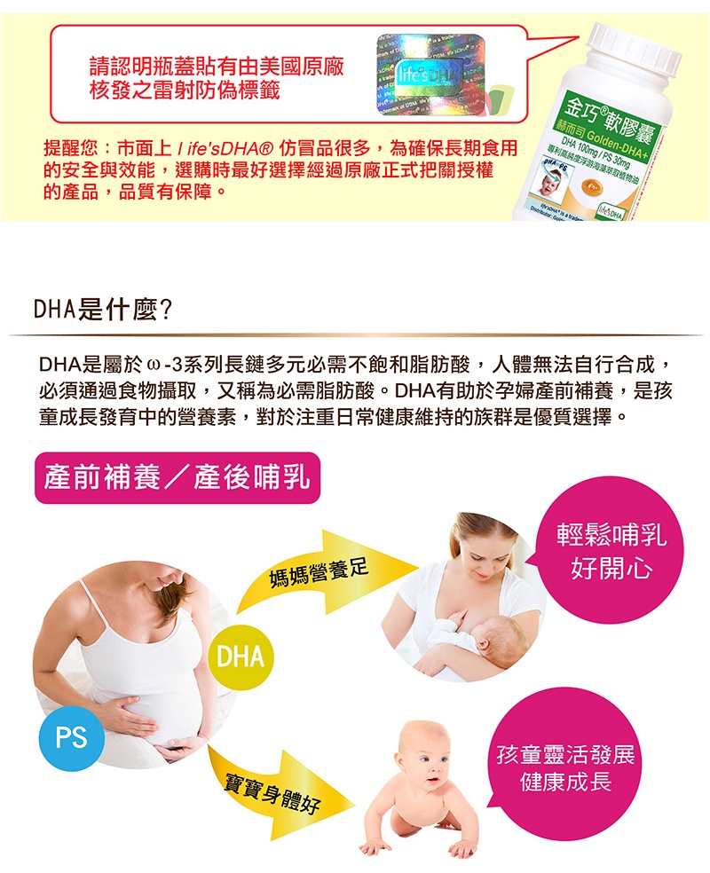 【赫而司】金巧軟膠囊(升級版美國DSM原廠Life'sDHA藻油+以色列磷脂絲胺酸PS)(60顆x3罐)【赫而司直營】 | 蝦皮購物