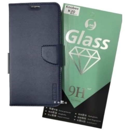 【公司貨.全新未拆】KOOBEE 酷比 K20 玻璃保護貼+側掀式皮套(藍) | 蝦皮購物
