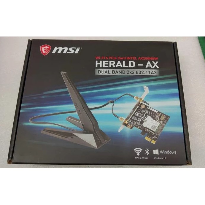 msi微星HERALD-AX Wi-Fi 6 無線藍芽網卡(Intel AX200NGW)~附發票,最安心!! | 蝦皮購物