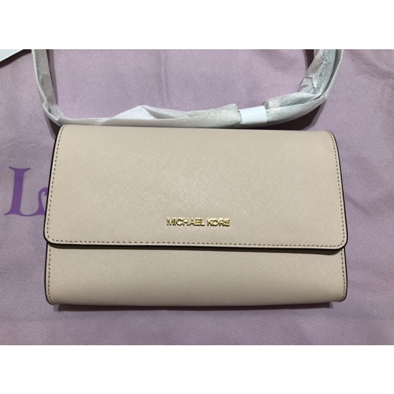 全新Michael Kors MK防刮皮革二合一woc包 粉色 | 蝦皮購物